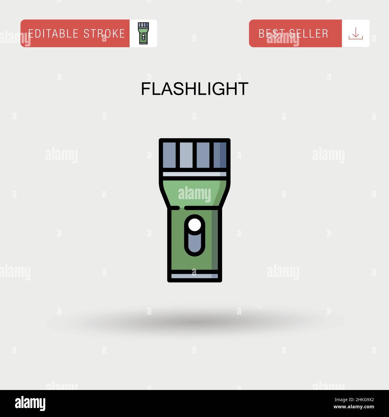Flashlight Simple vector icon Stock Vector Image & Art - Alamy