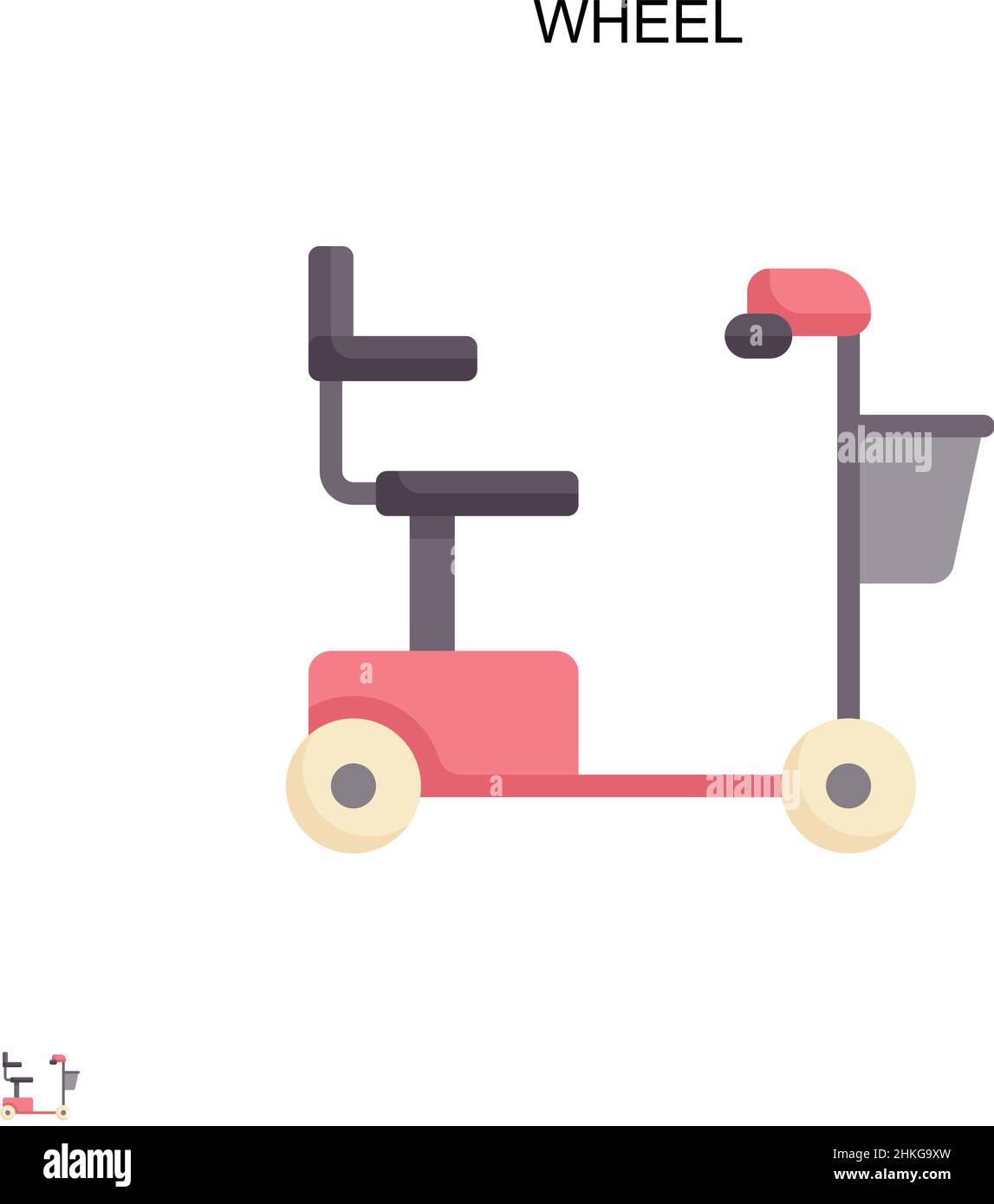 Wheel Simple vector icon. Illustration symbol design template for web ...