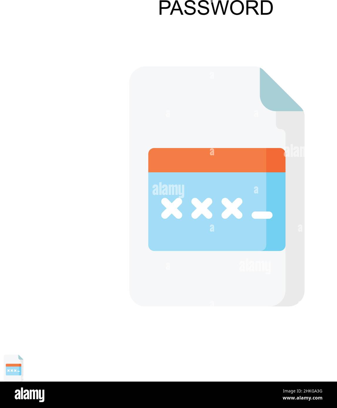 Password Simple Vector Icon Illustration Symbol Design Template For