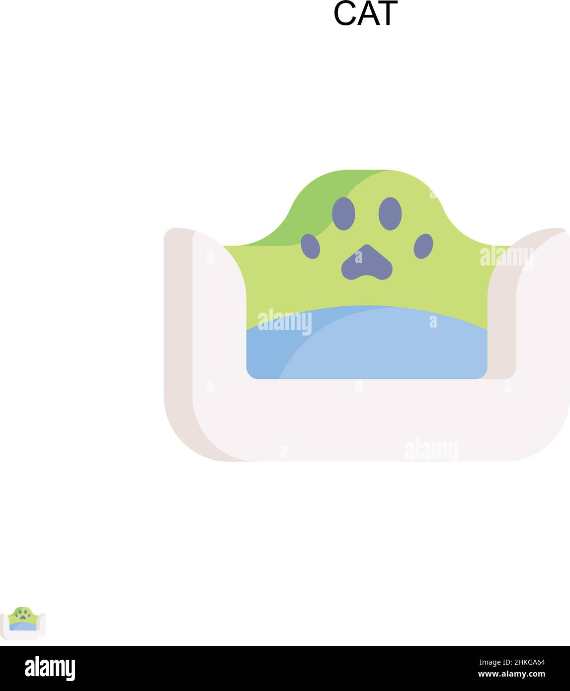 Cat Simple vector icon. Illustration symbol design template for web ...