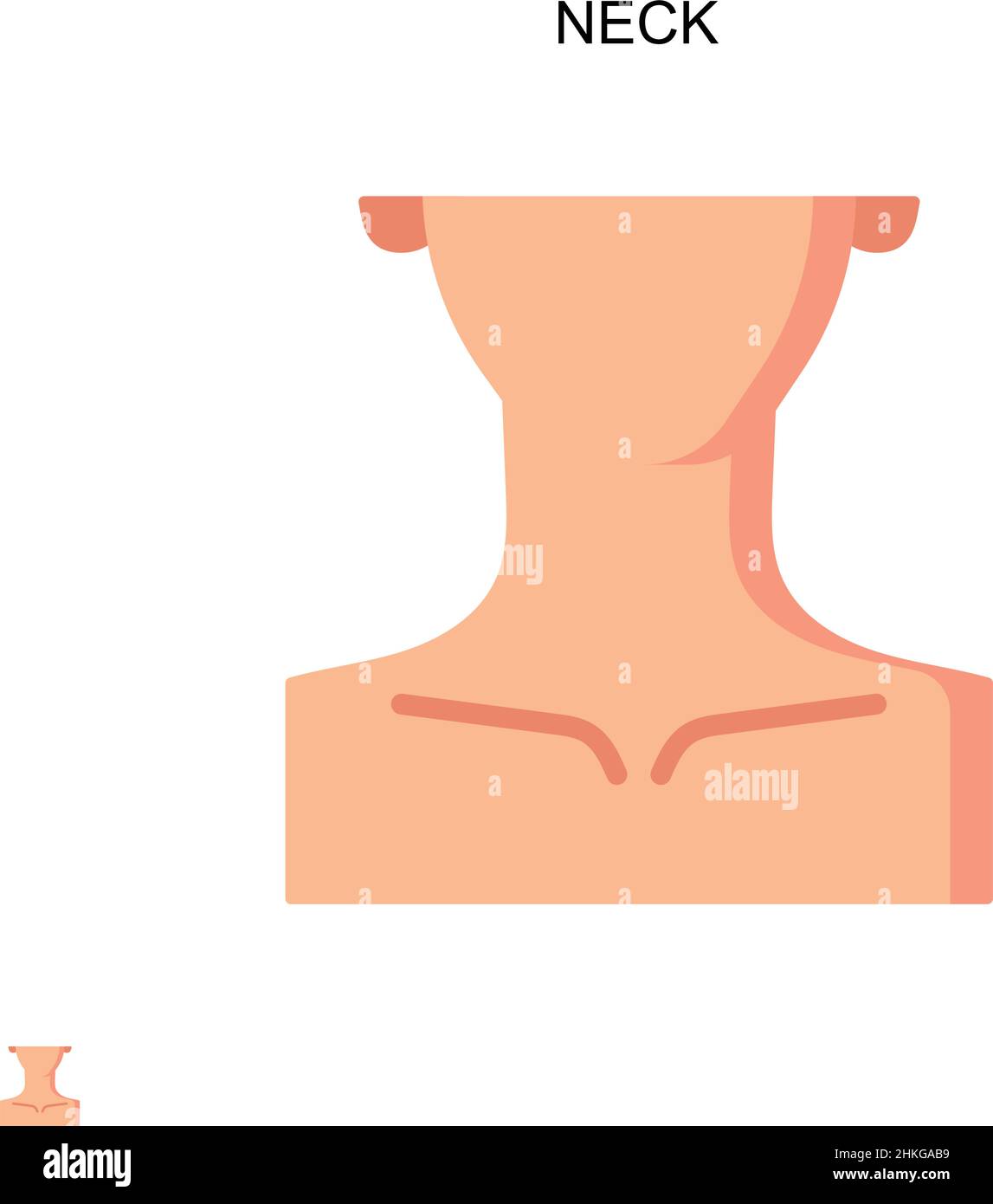 Neck Simple vector icon. Illustration symbol design template for web ...