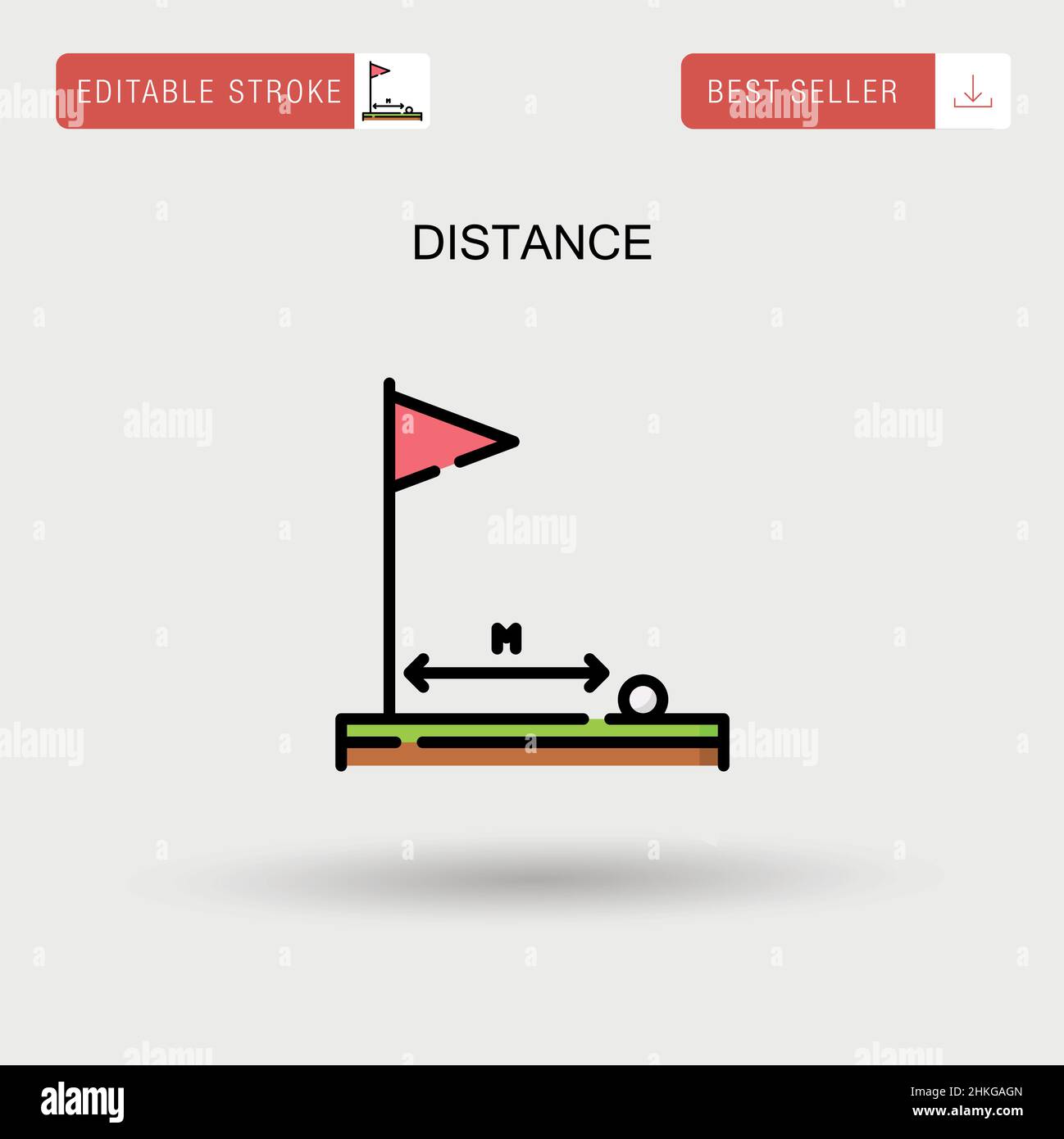 Distance Simple vector icon Stock Vector Image & Art - Alamy