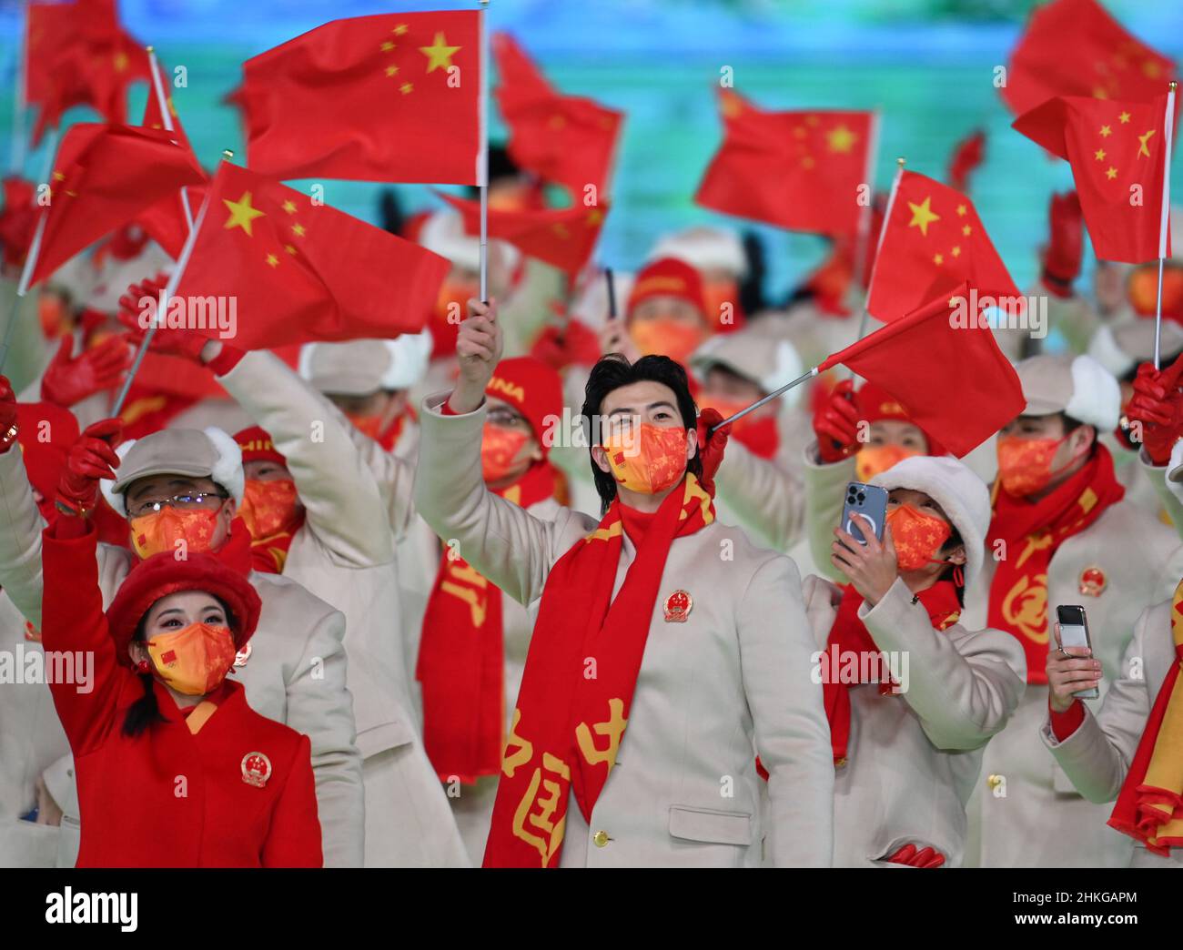 Beijing, China. 4th Feb, 2022. The Olympic delegation of the People's ...
