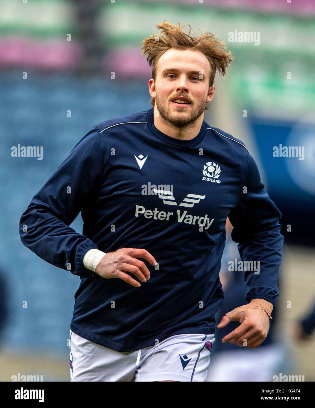 February 4th 2022. Guinness Six Nations rugby: ScotlandÕs Jonny Gray ...