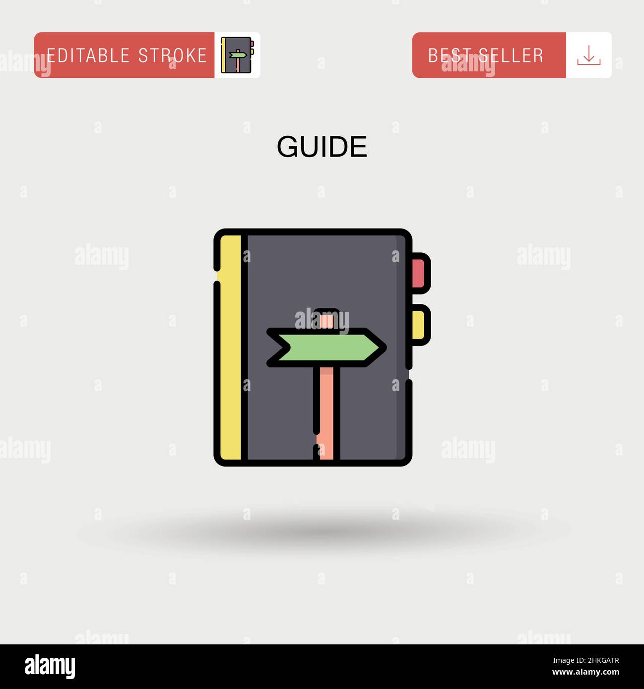 Guide Simple vector icon Stock Vector Image & Art - Alamy