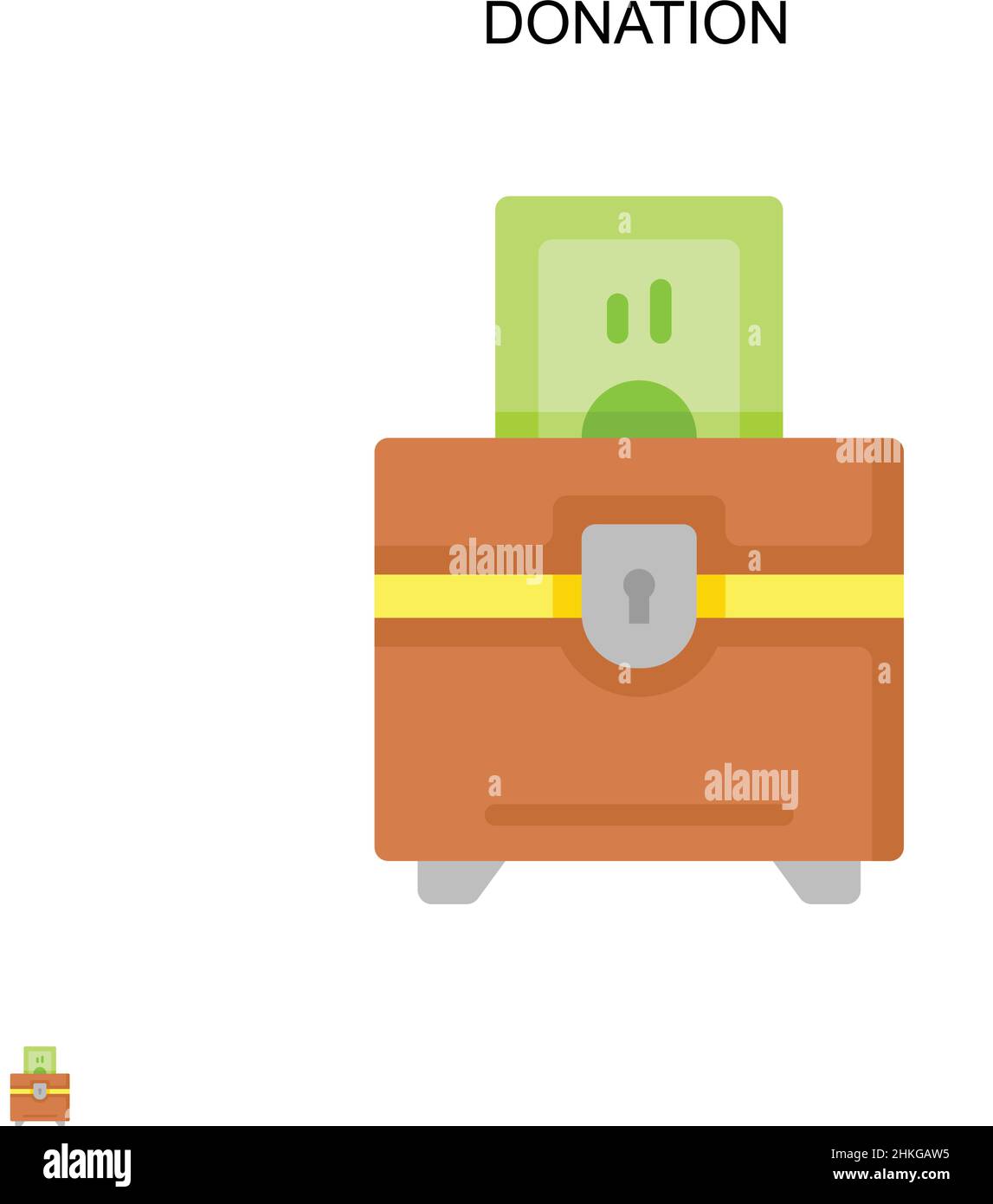 Donation Simple vector icon. Illustration symbol design template for ...