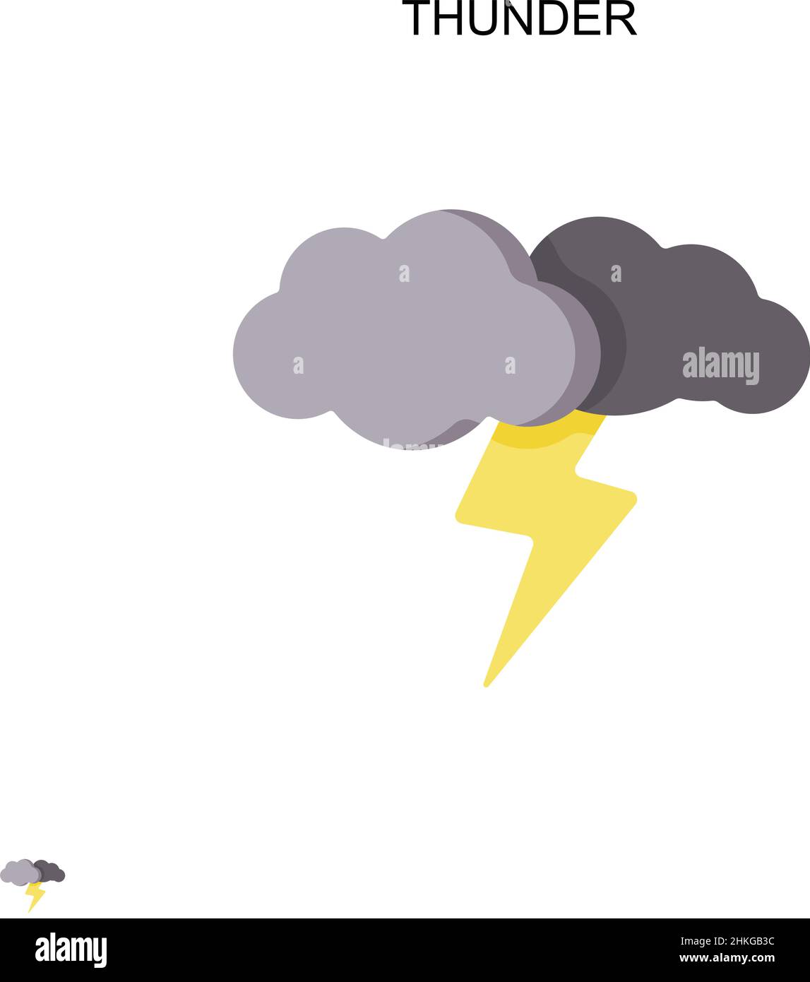 Thunder Simple vector icon. Illustration symbol design template for web ...