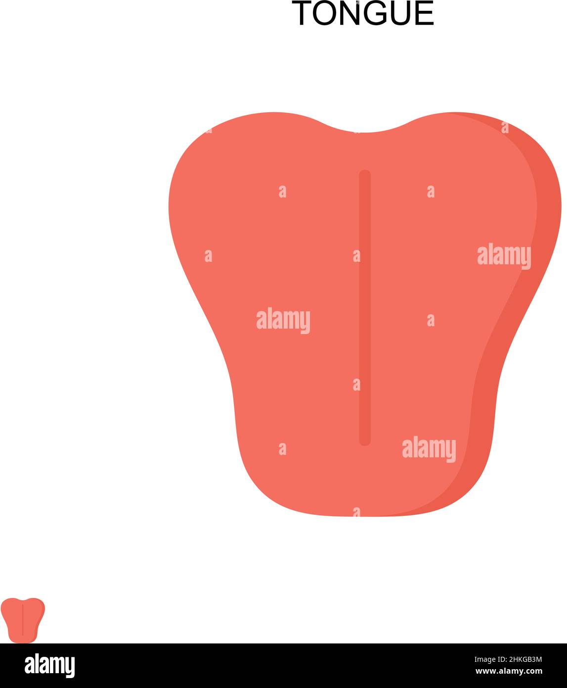 Tongue Simple vector icon. Illustration symbol design template for web ...