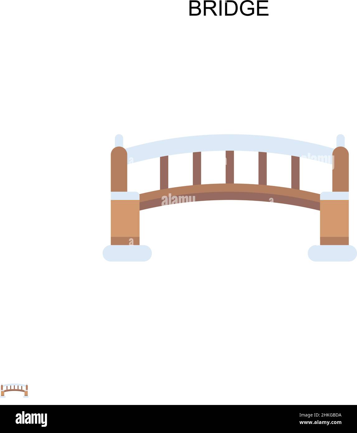 Bridge Simple vector icon. Illustration symbol design template for web ...