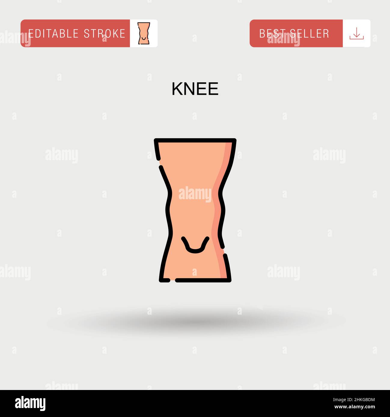 Knee Simple vector icon Stock Vector Image & Art - Alamy