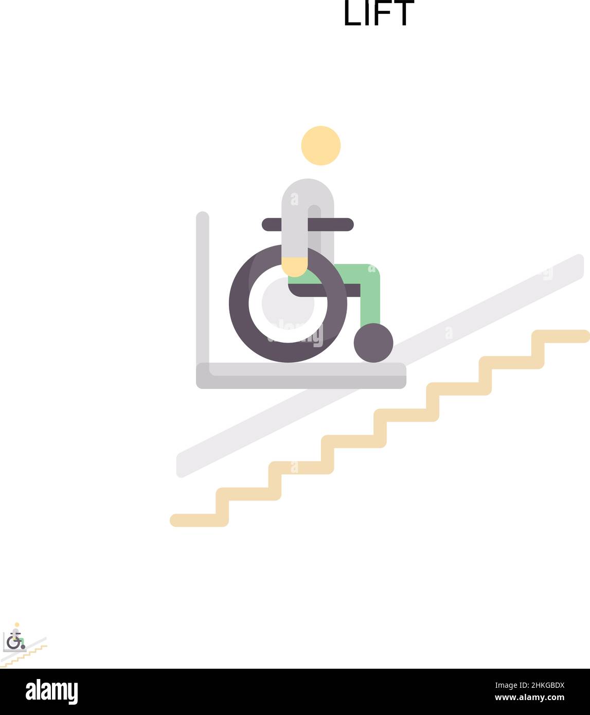 Lift Simple vector icon. Illustration symbol design template for web ...