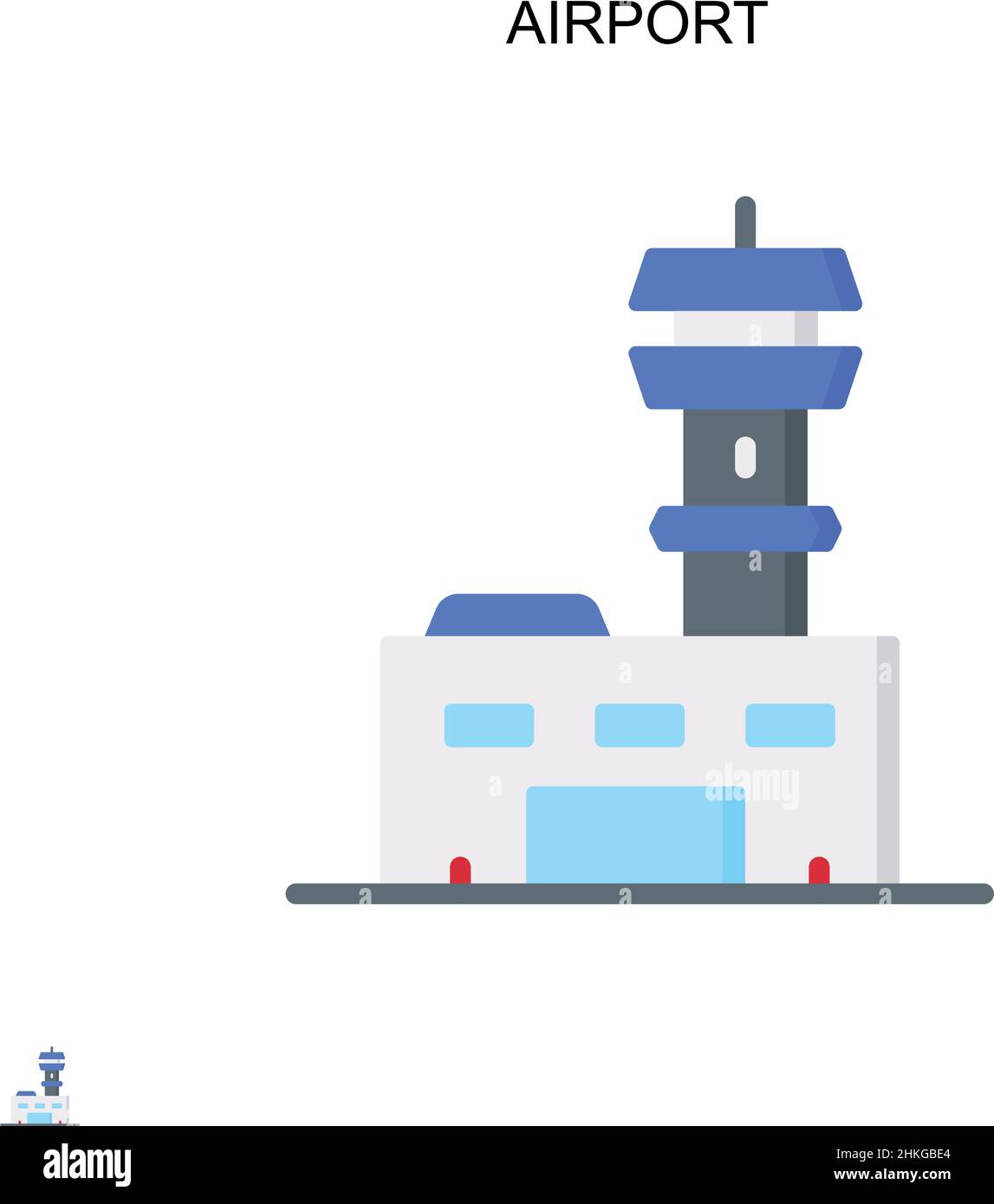 Airport Simple vector icon. Illustration symbol design template for web ...