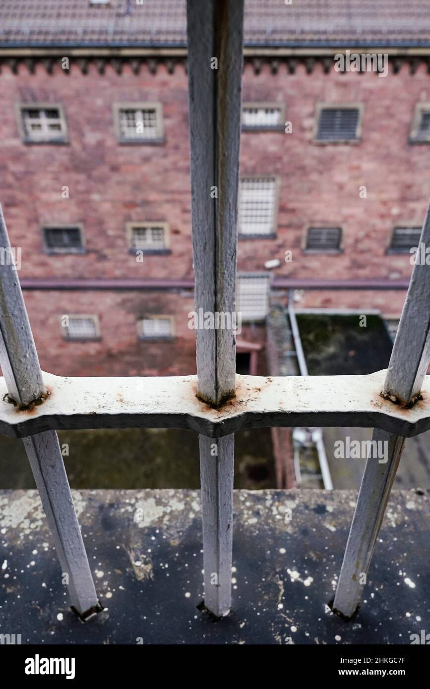 Heidelberg, Germany. 03rd Feb, 2022. Through a window grille in a ...