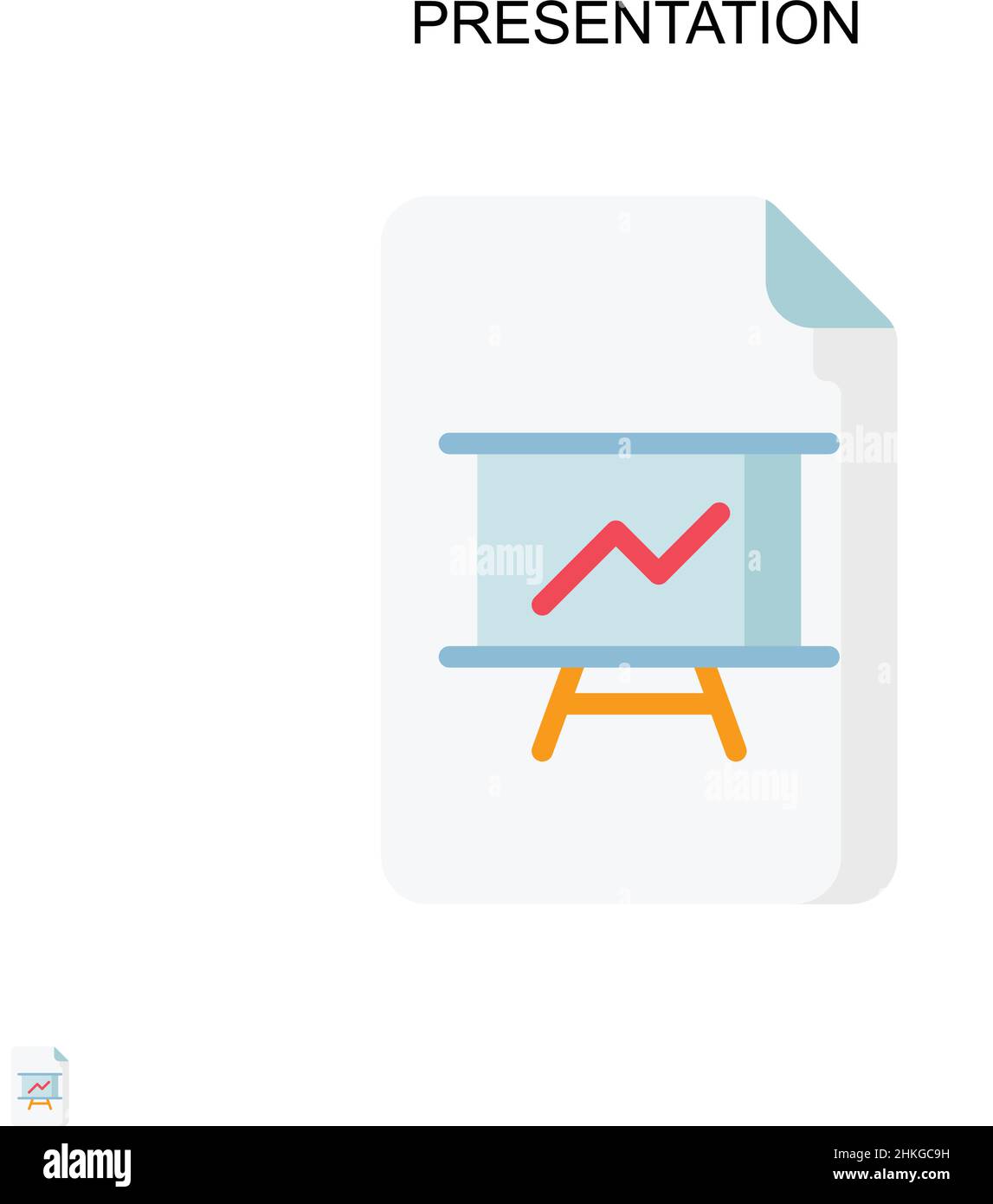 Presentation Simple vector icon. Illustration symbol design template ...