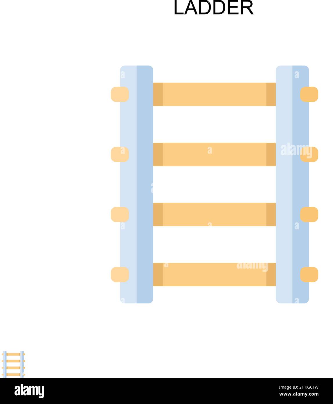 Construction worker climbing up ladder Stock Vector Images - Alamy