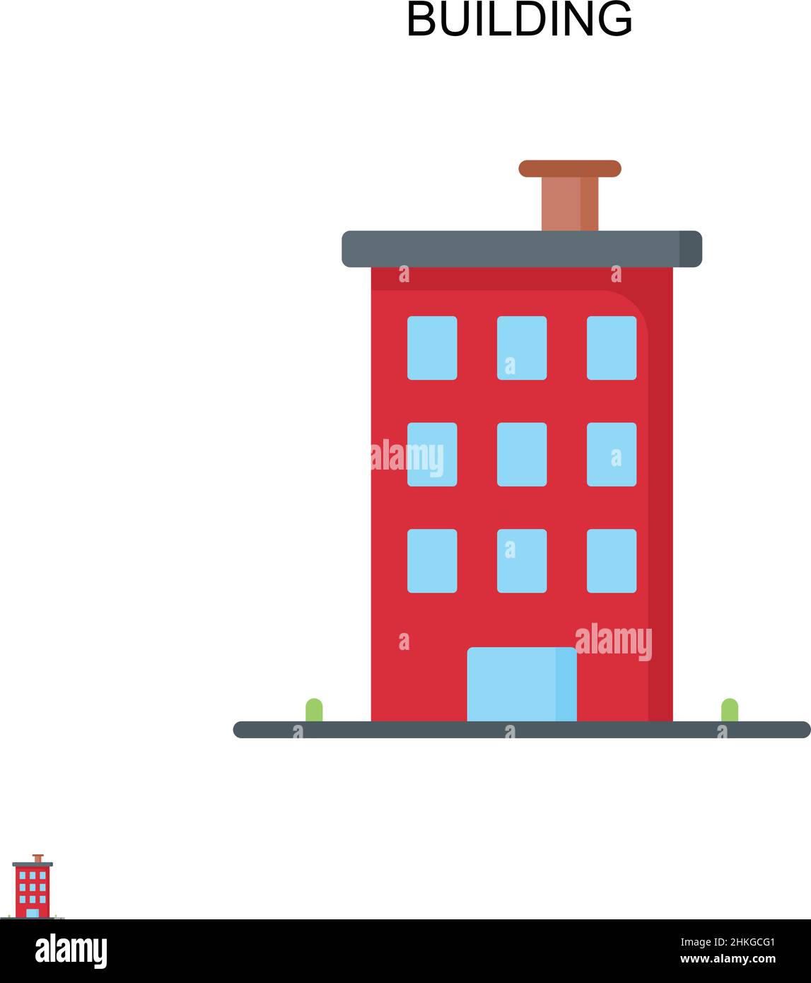 Building Simple vector icon. Illustration symbol design template for ...