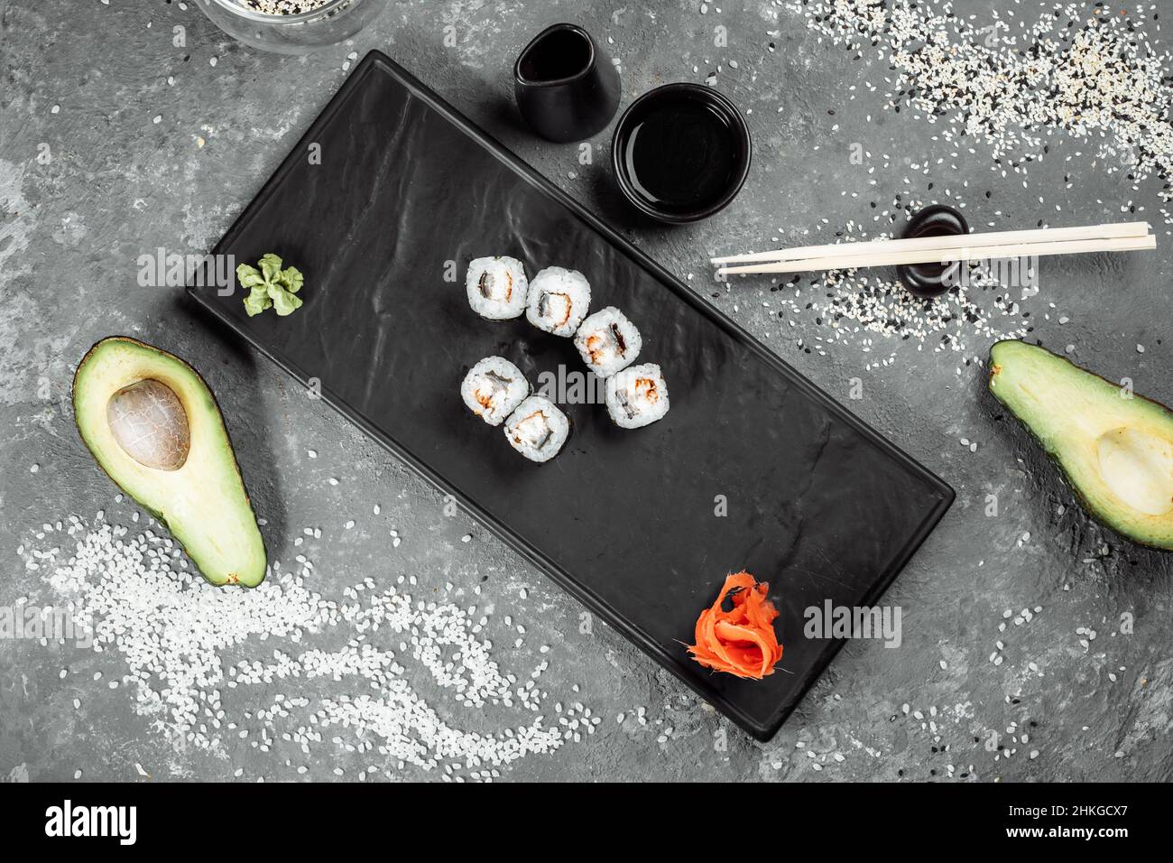 Simple maki shrimp sushi hi-res stock photography and images - Alamy