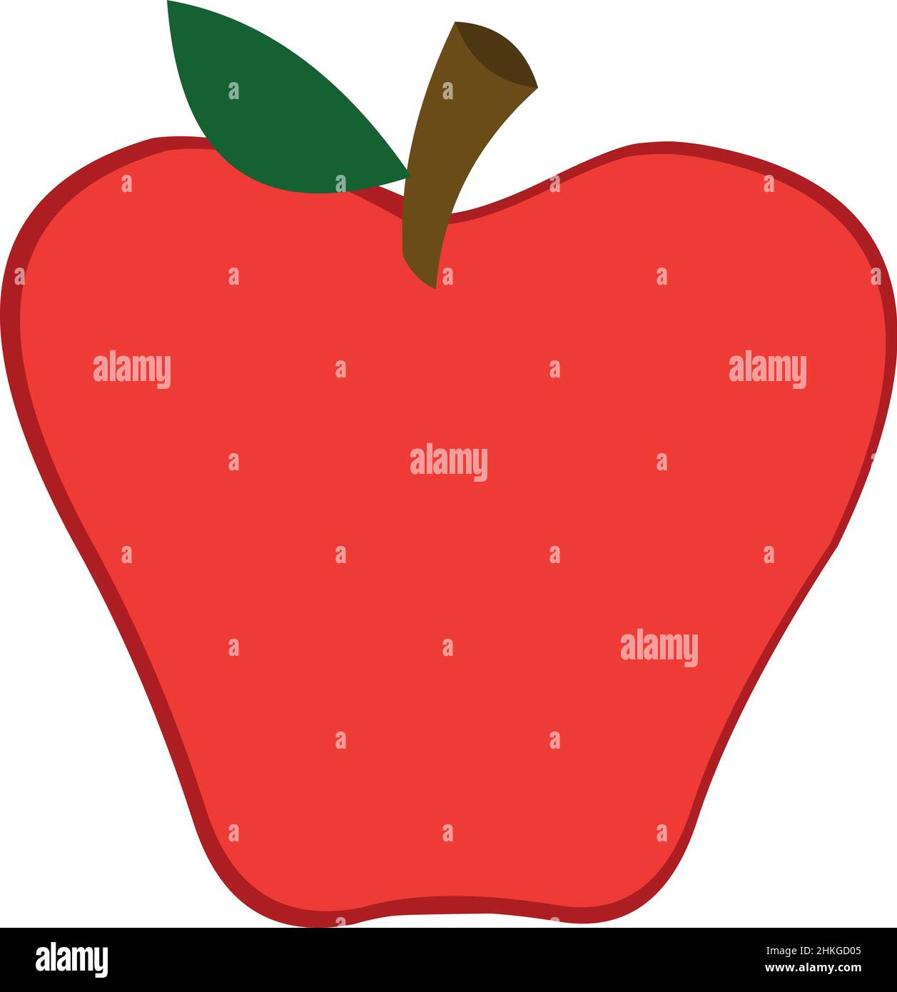 Vector illustration of a red apple Stock Vector Image & Art - Alamy