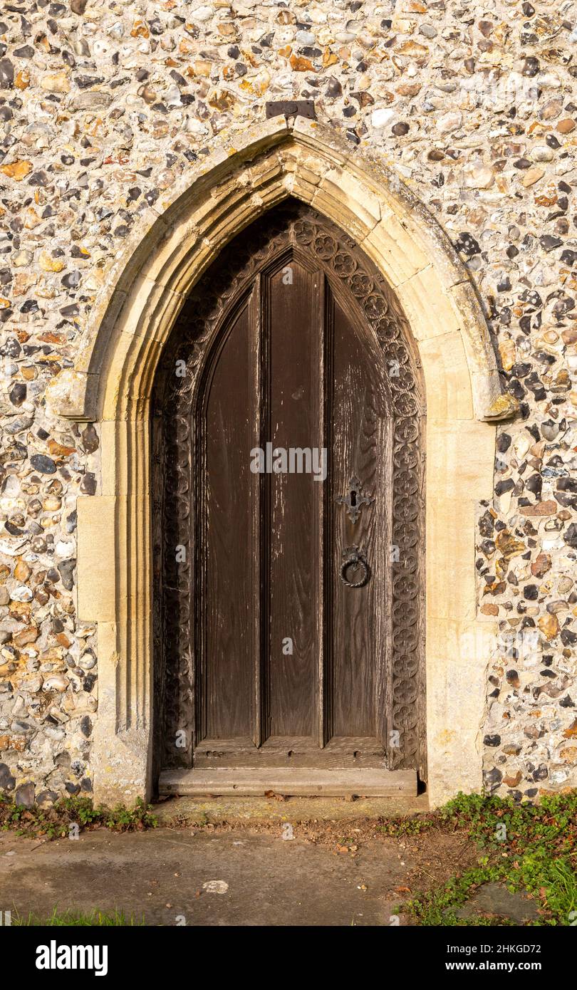 Priest's door, Oakley church, Suffolk, England, UK Stock Photo - Alamy