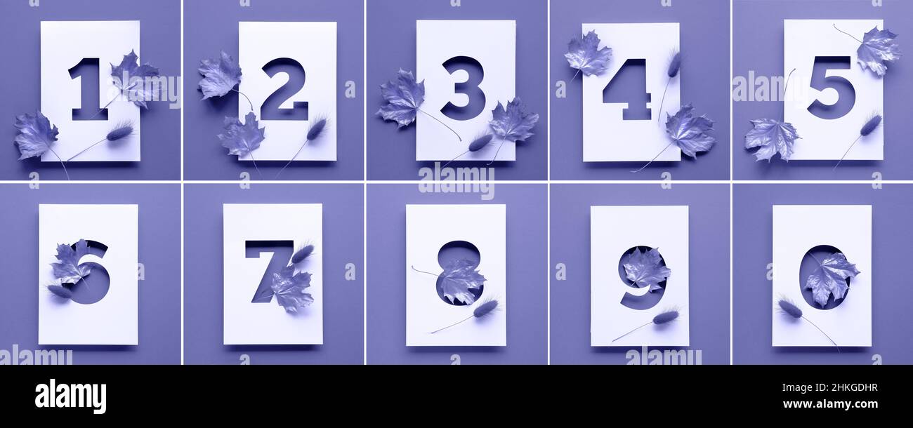 Purple numbers hi-res stock photography and images - Alamy