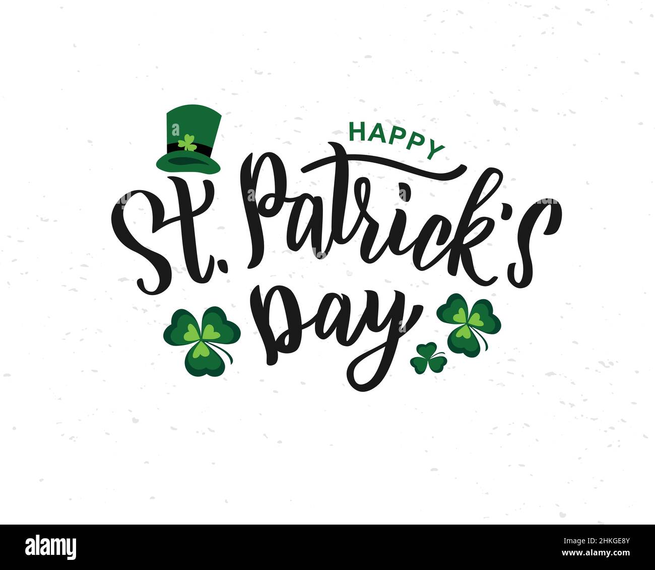 Saint Patricks Day Hand Lettering Text Stock Vector Image And Art Alamy