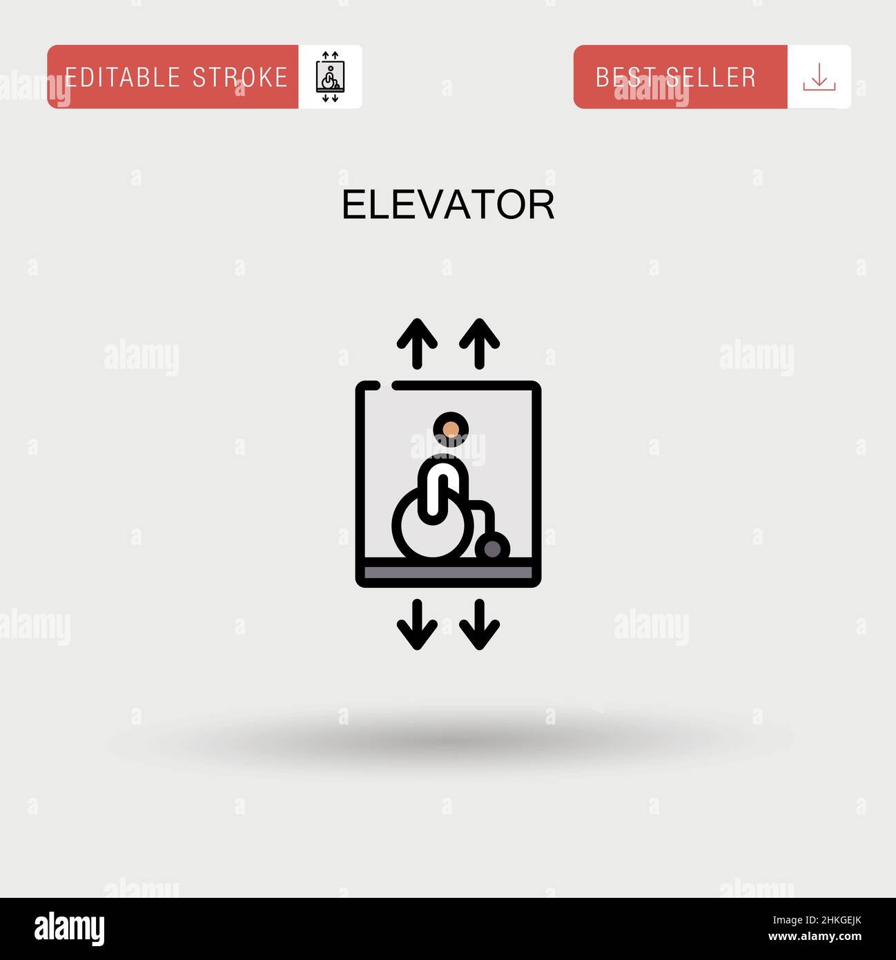 Elevator Simple vector icon Stock Vector Image & Art - Alamy