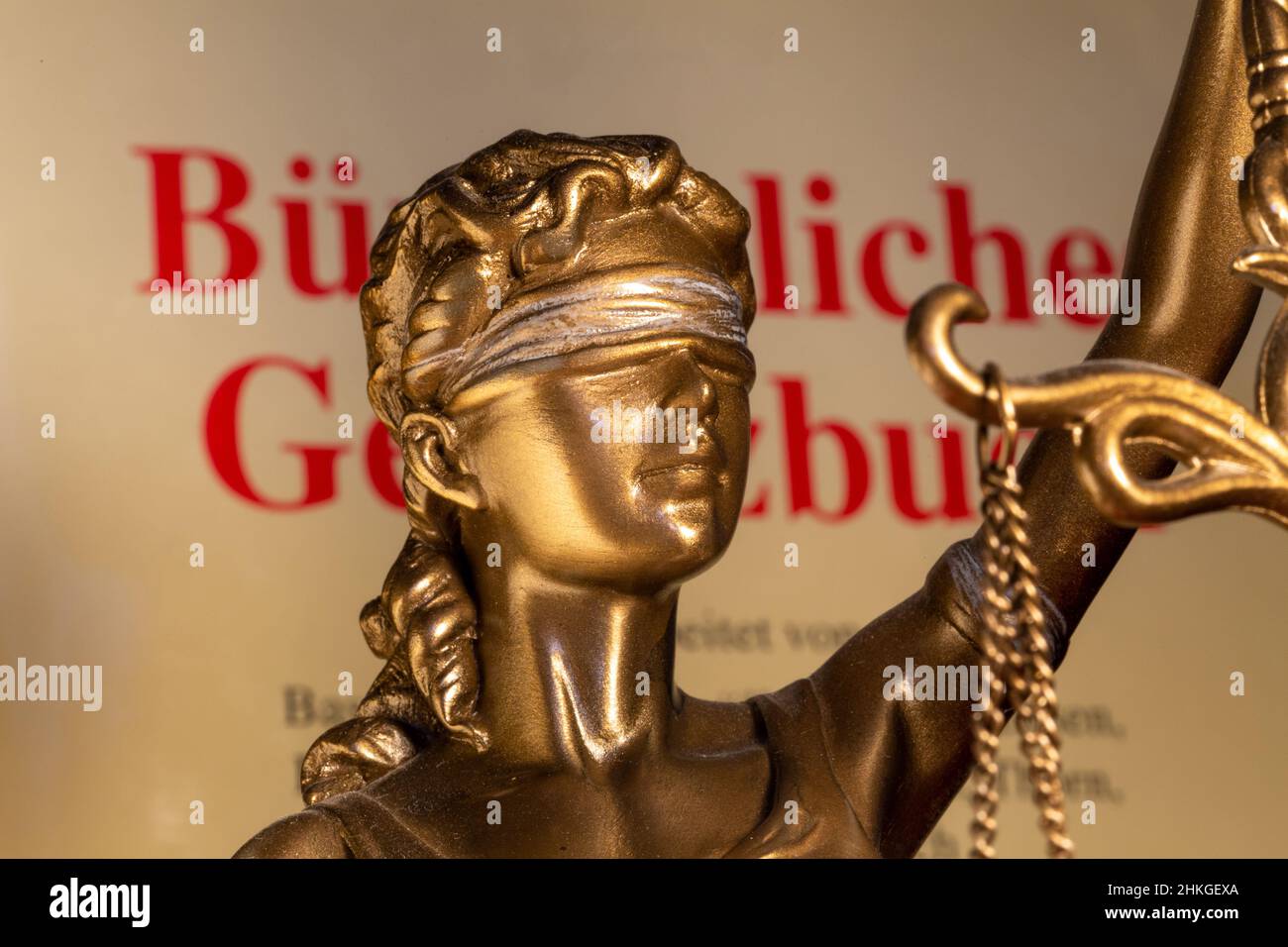 Symbol image of a court judgement Germany: Justitia with the German ...
