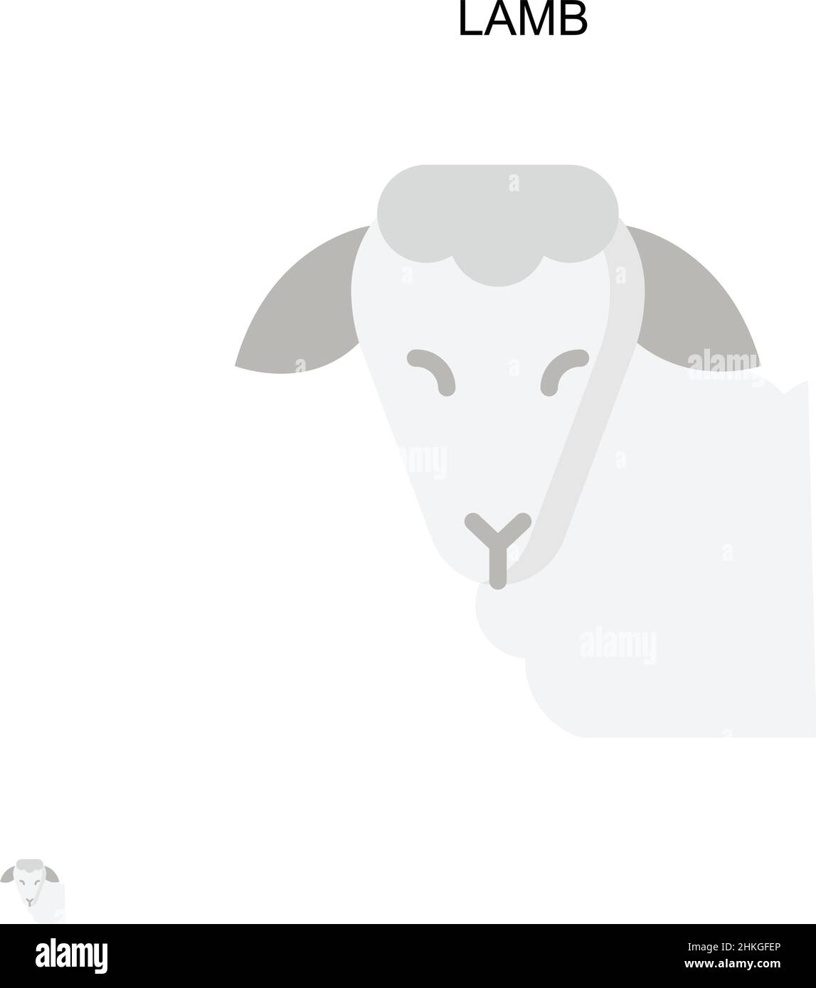Lamb Simple vector icon. Illustration symbol design template for web ...