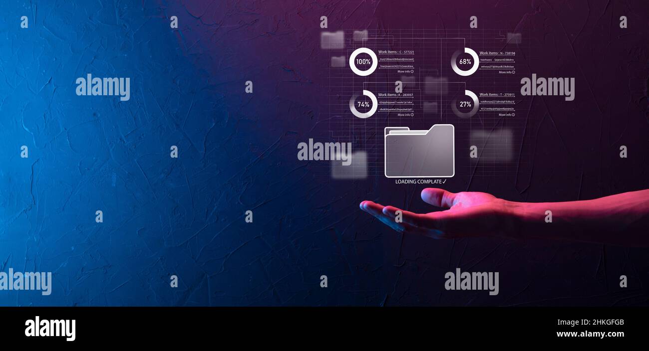 Business developer hand using board framework on virtual modern ...