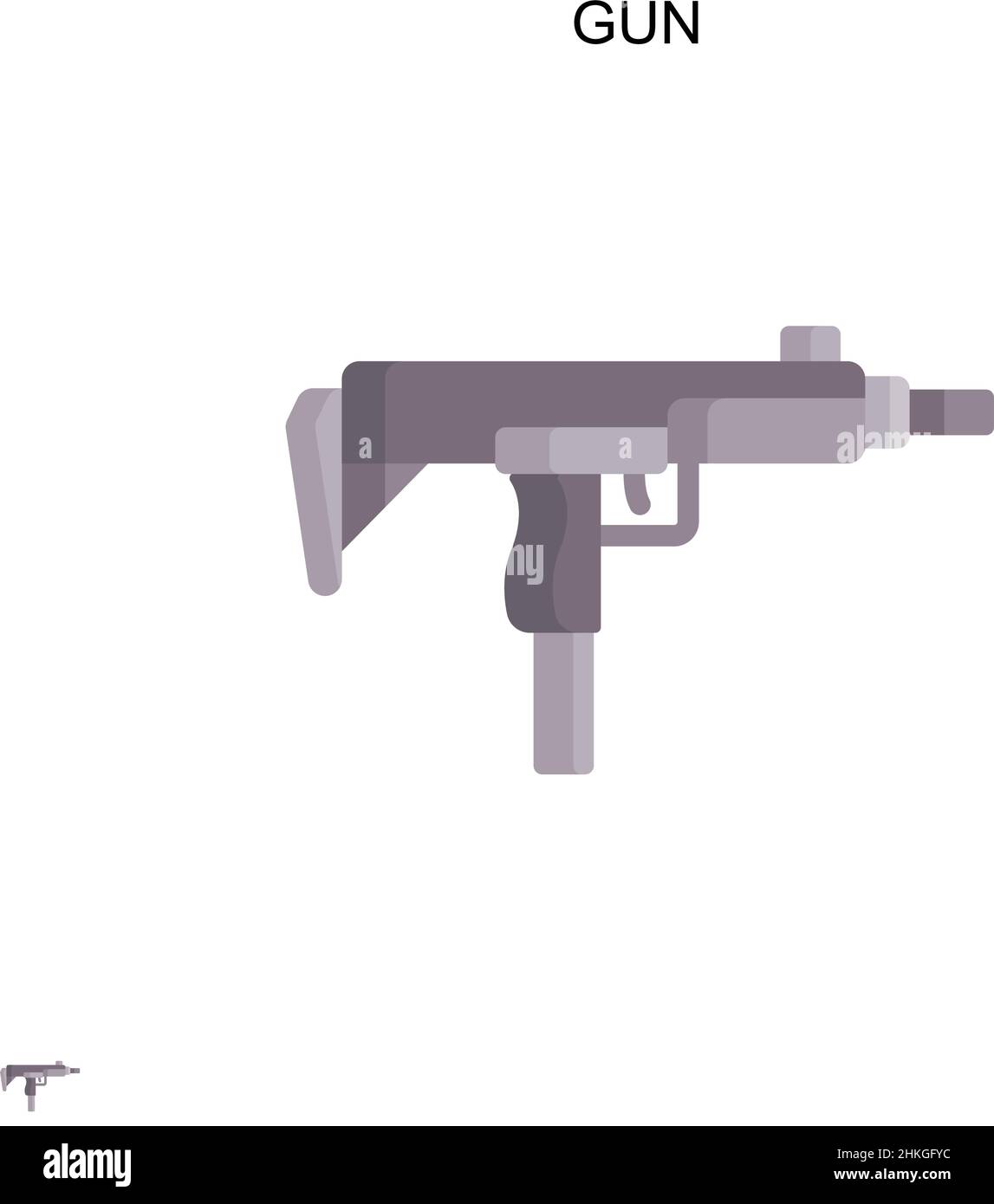Gun Simple vector icon. Illustration symbol design template for web ...