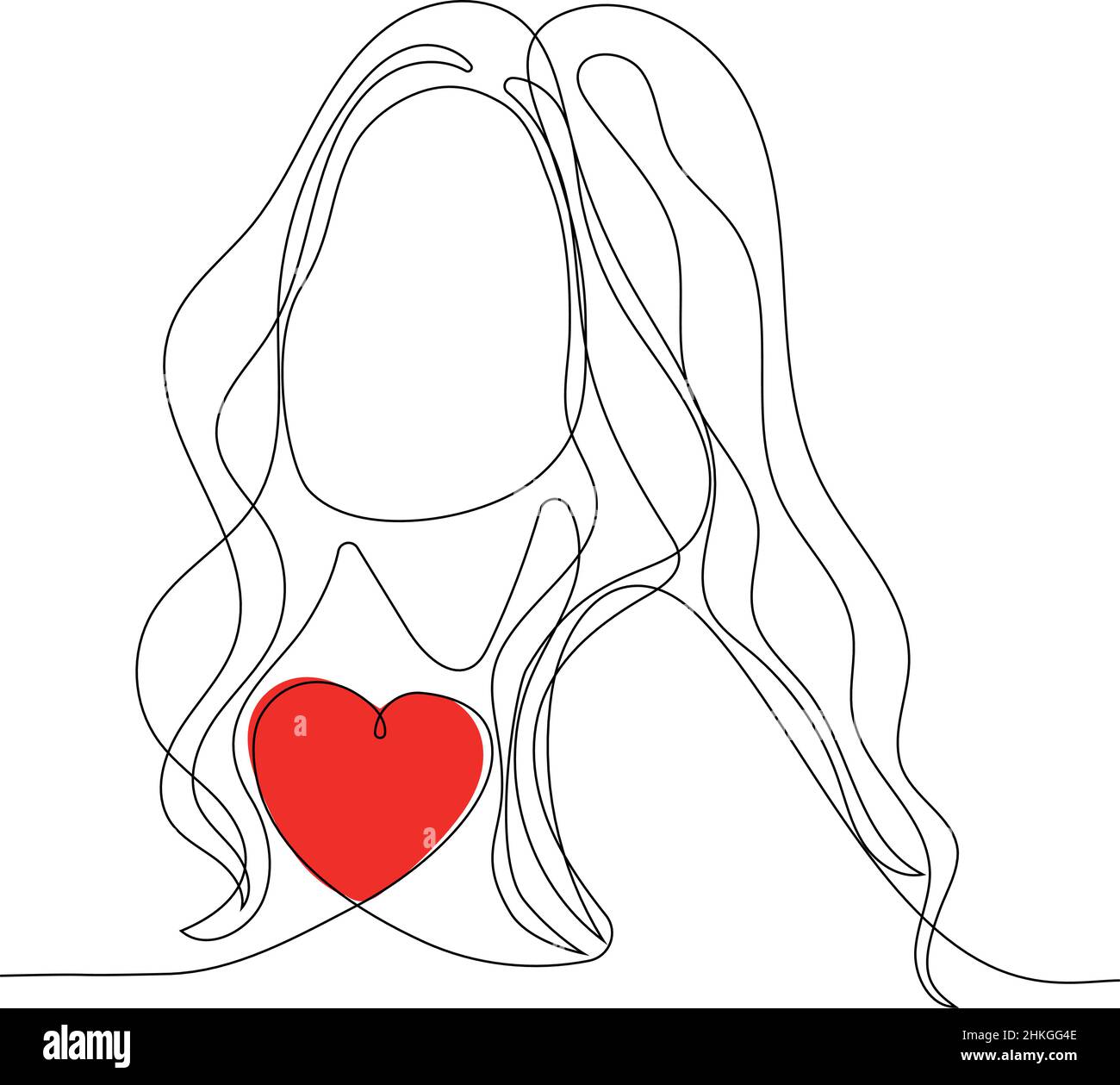 Lady Line Drawing High Resolution Stock Photography and Images - Alamy