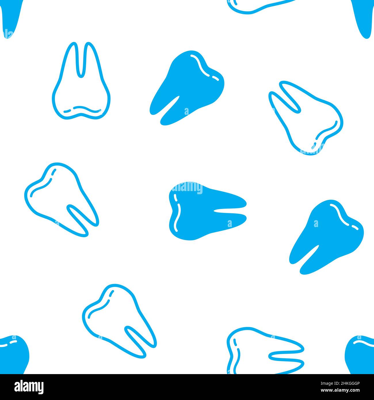 Seamless background with Teeth. Vector illustration. Abstract Teeth ...