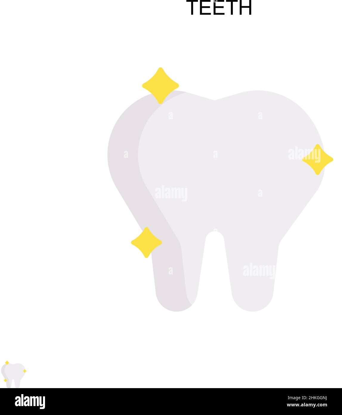 Teeth Simple vector icon. Illustration symbol design template for web ...