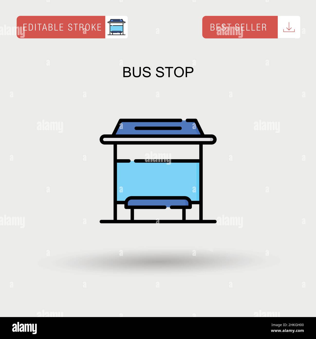 Empty street bus stop Stock Vector Images - Alamy