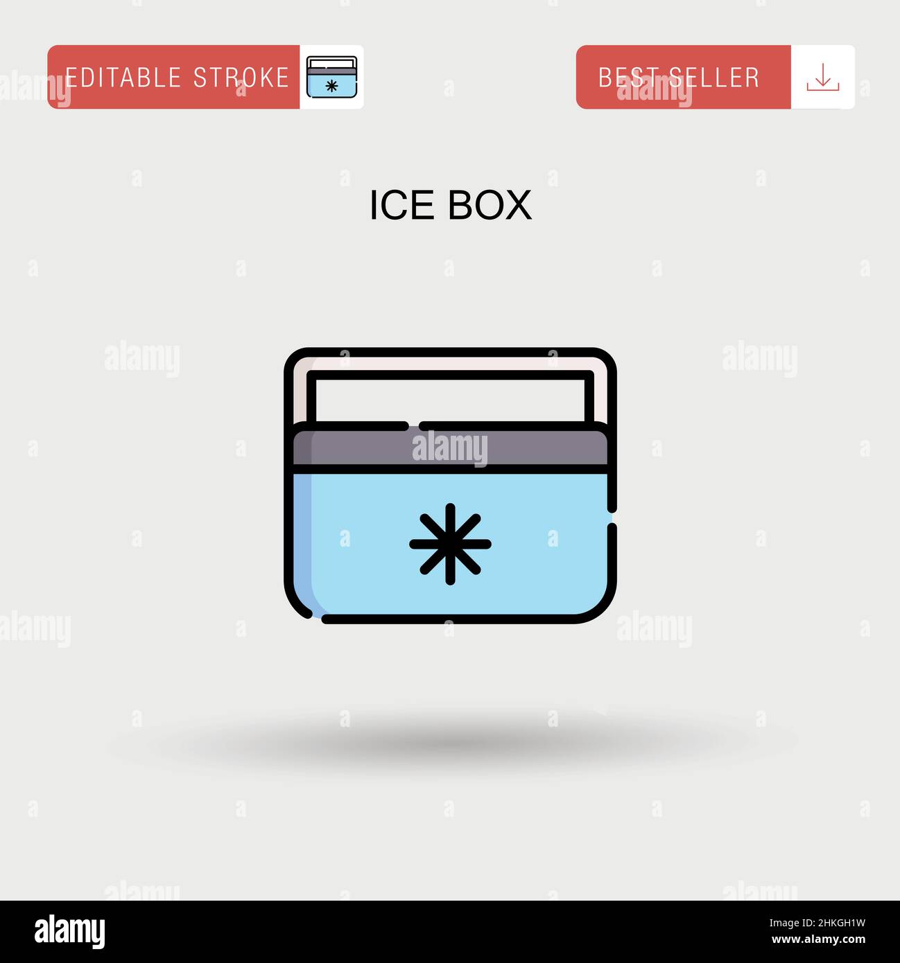 Ice box Simple vector icon Stock Vector Image & Art - Alamy