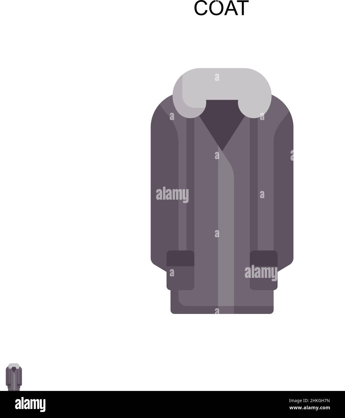 Coat Simple vector icon. Illustration symbol design template for web ...