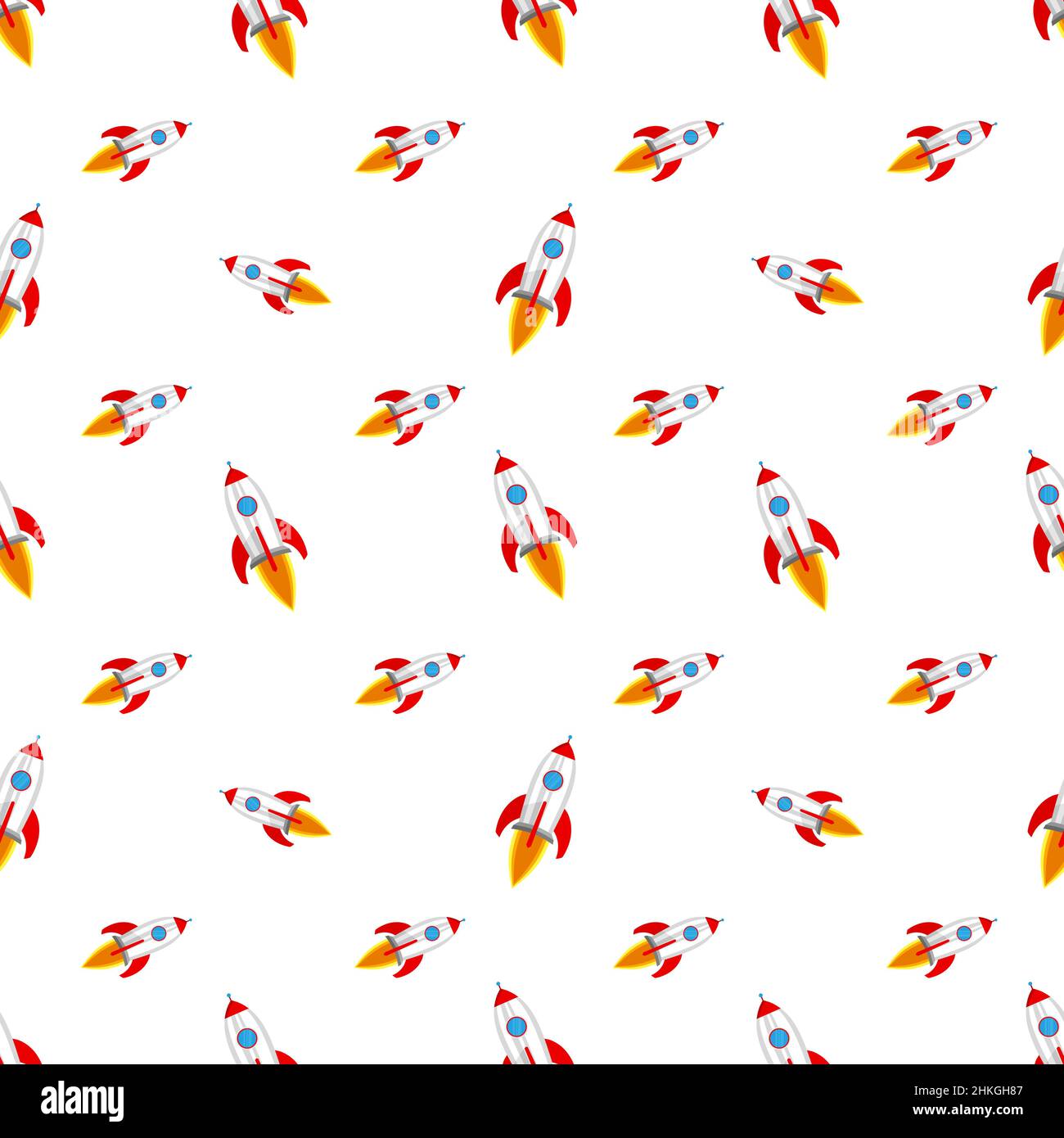 Seamless background with Rockets. Vector illustration. Abstract Rocket ...