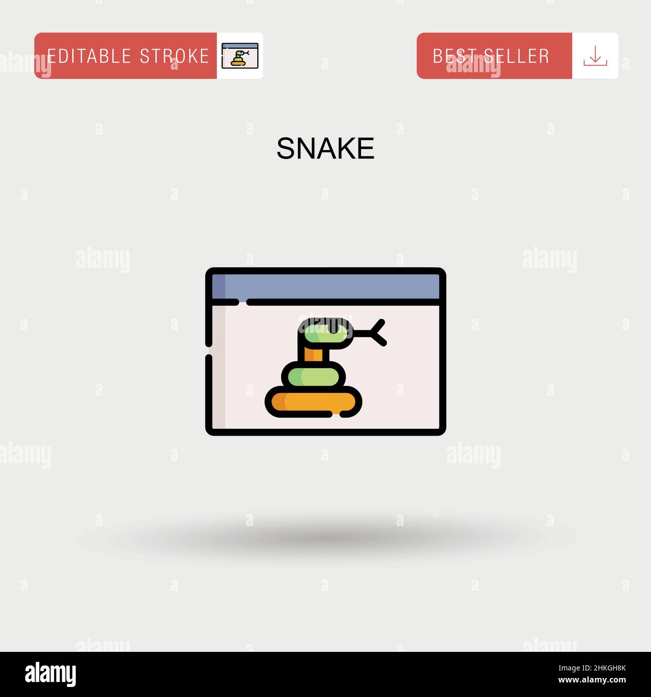 Snake Simple vector icon Stock Vector Image & Art - Alamy