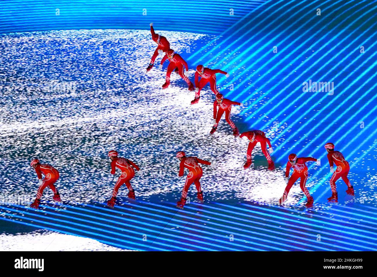 Performers during the opening ceremony of the Beijing 2022 Winter ...