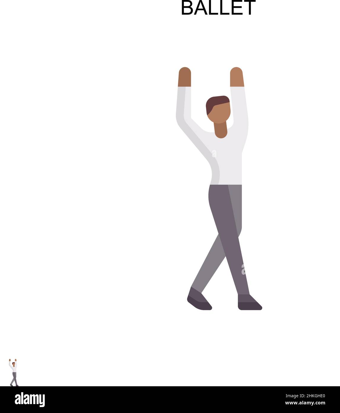 Ballet Simple vector icon. Illustration symbol design template for web ...