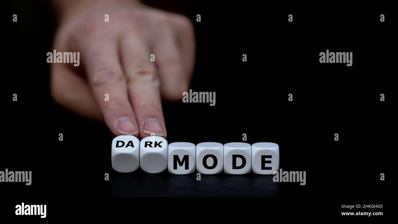 Dark mode interface hi-res stock photography and images - Alamy