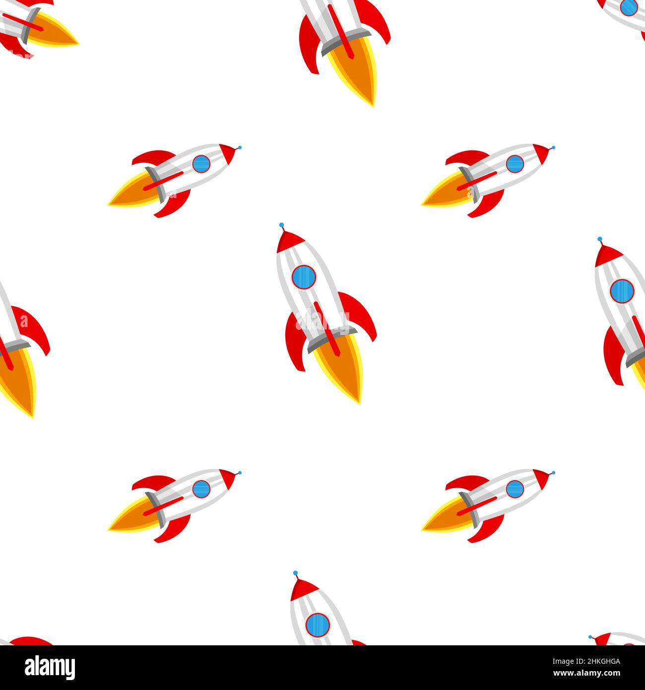 Seamless background with Rockets. Vector illustration. Abstract Rocket ...