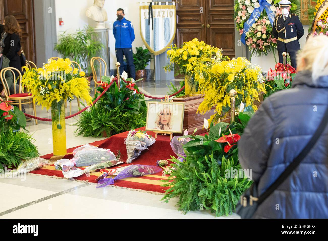 Rome, Italy. 04th Feb, 2022. Funeral chamber for Italian actress Monica ...