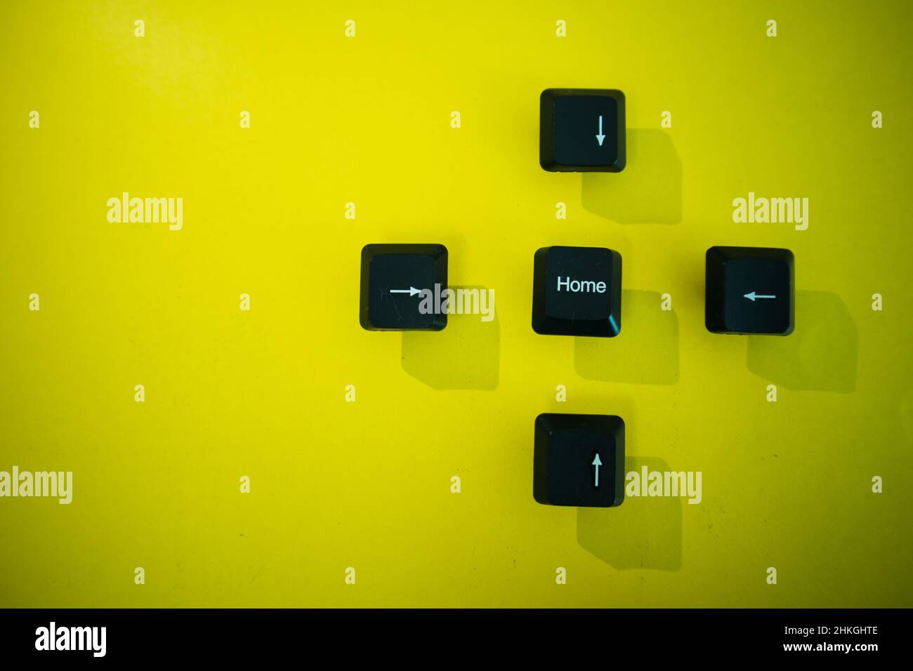 Coming into home by keyboard keys Stock Photo - Alamy