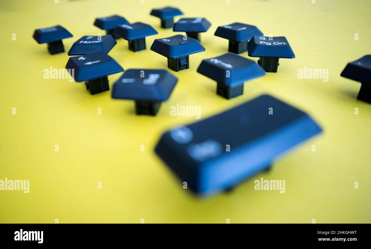 Numeric Keyboard keys placed in a paper in round shape design Stock ...