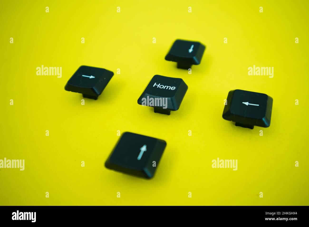Coming into home by keyboard keys Stock Photo - Alamy