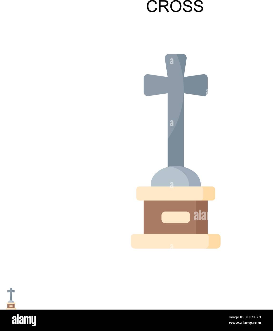 Cross Simple vector icon. Illustration symbol design template for web ...