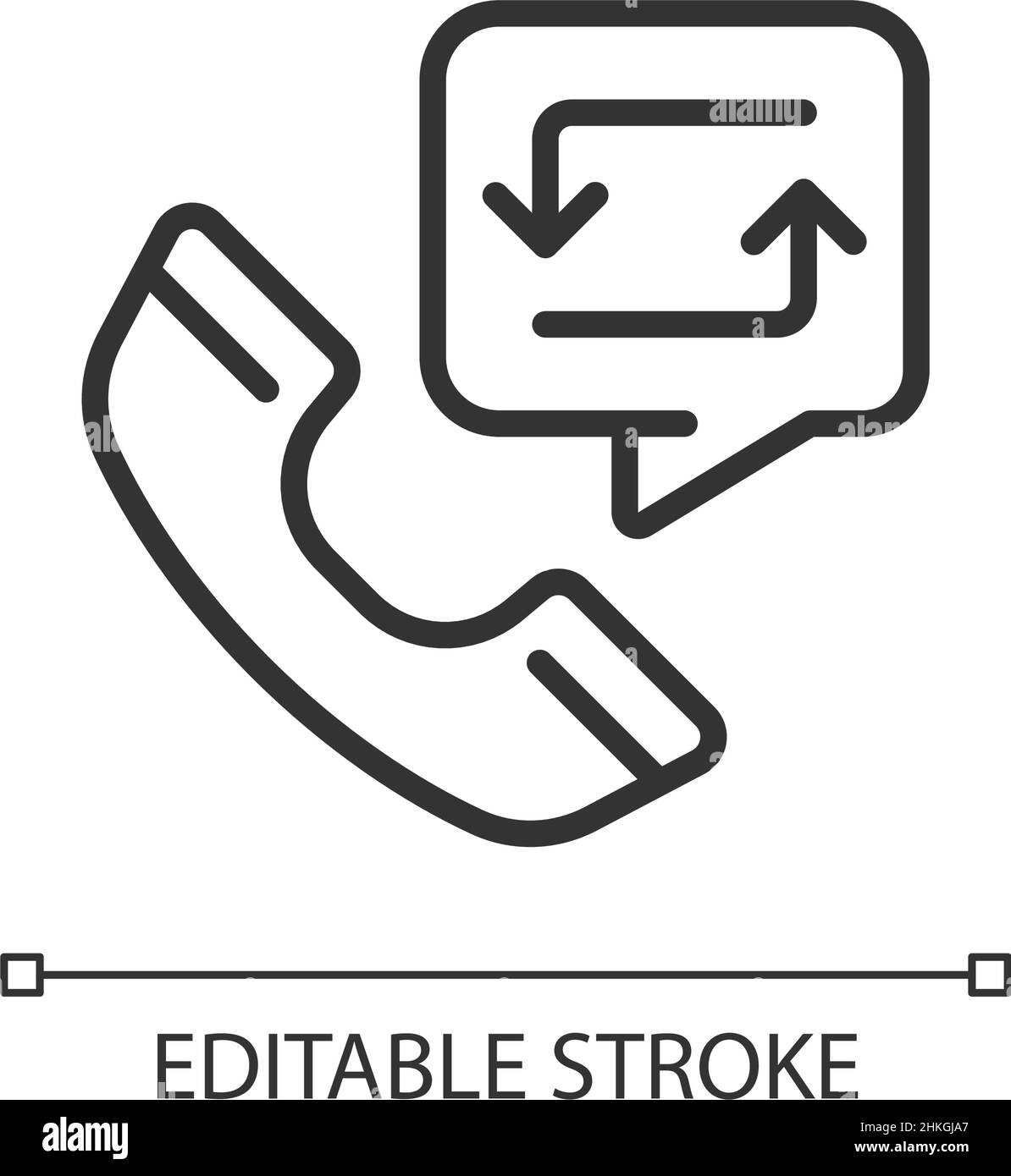 Call back option pixel perfect linear icon Stock Vector Image & Art - Alamy