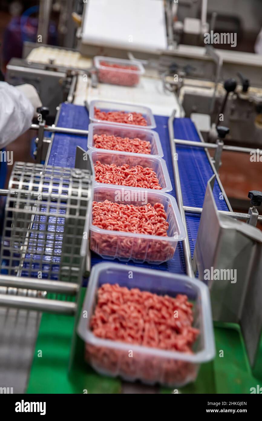 Minced meat packing unit hi-res stock photography and images - Alamy