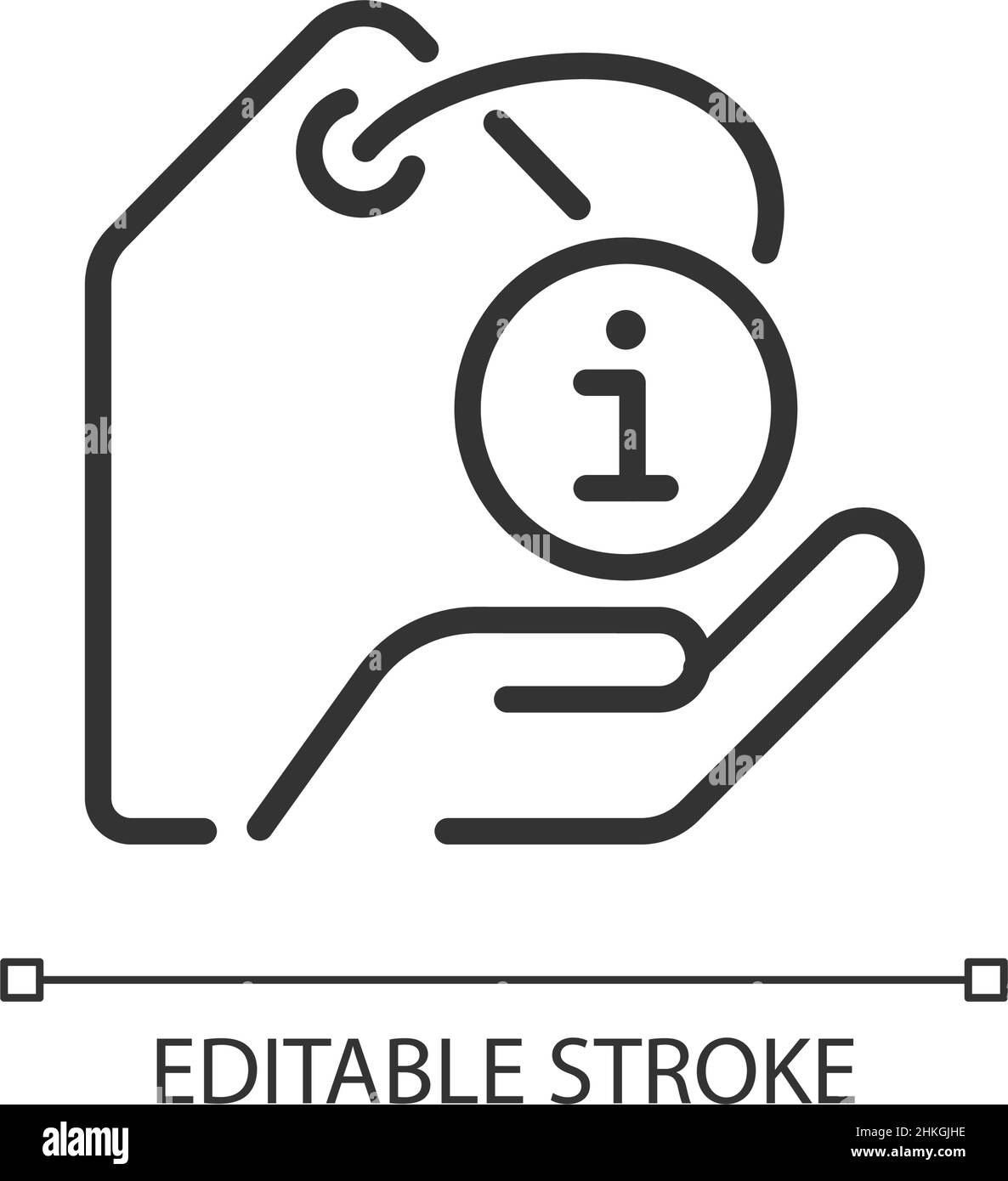 Product information pixel perfect linear icon Stock Vector Image & Art ...